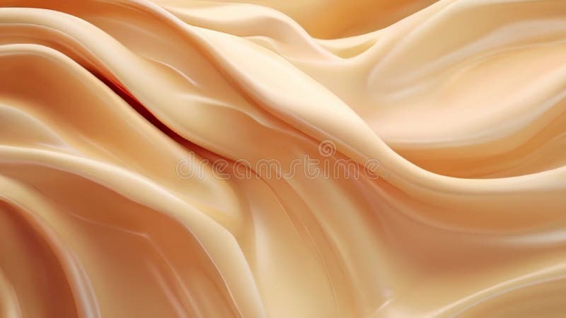 Cream Liquid Loop Motion Background, Abstract Wave, Elegant Textile ...