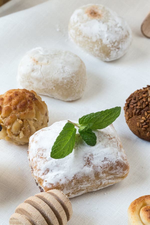 Cream and Pastries, Typical Christmas Sweets in Spain Stock Image ...