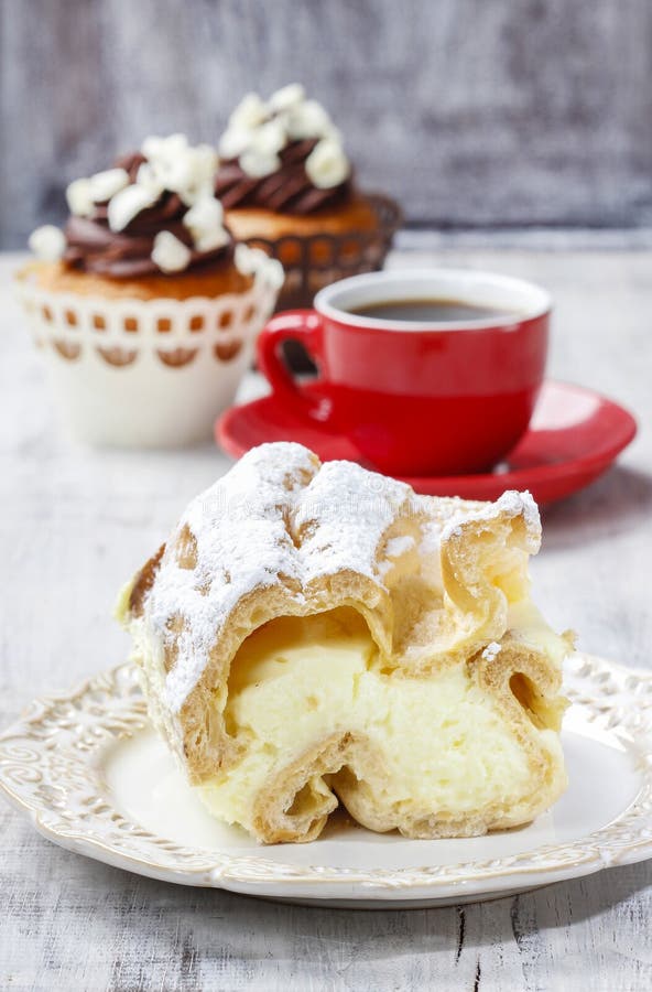 Cream puff stock image. Image of pastry, delicious, macro - 38335121