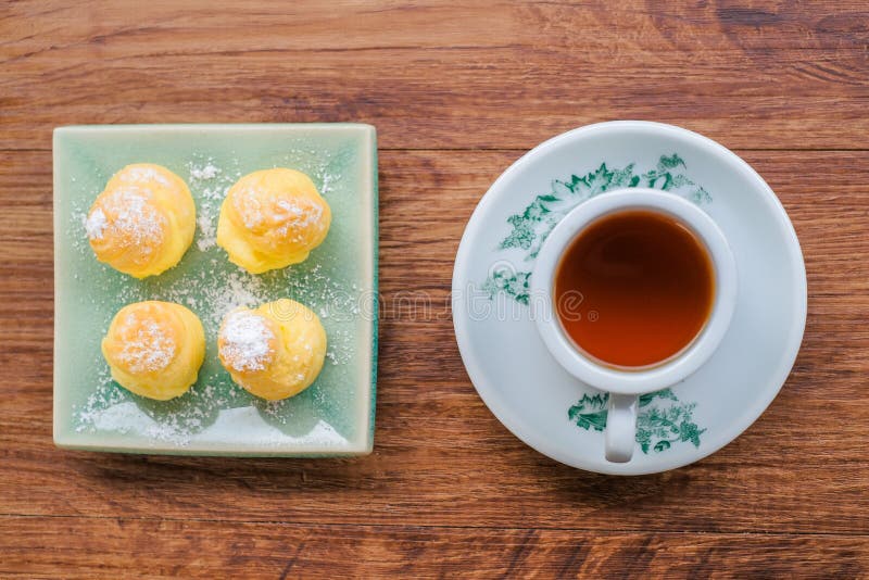 Cream puff stock photo. Image of focus, afternoon, fresh - 193970586