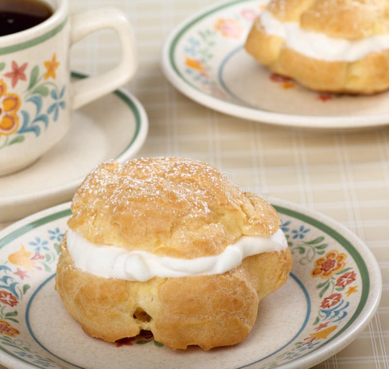 Cream Puff Dessert stock image. Image of snack, pastry - 29520913