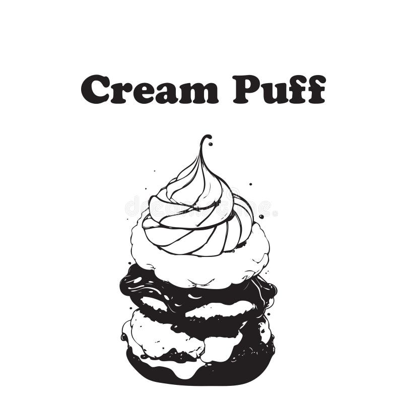 Cream Puff poster stock vector. Illustration of information - 310056257