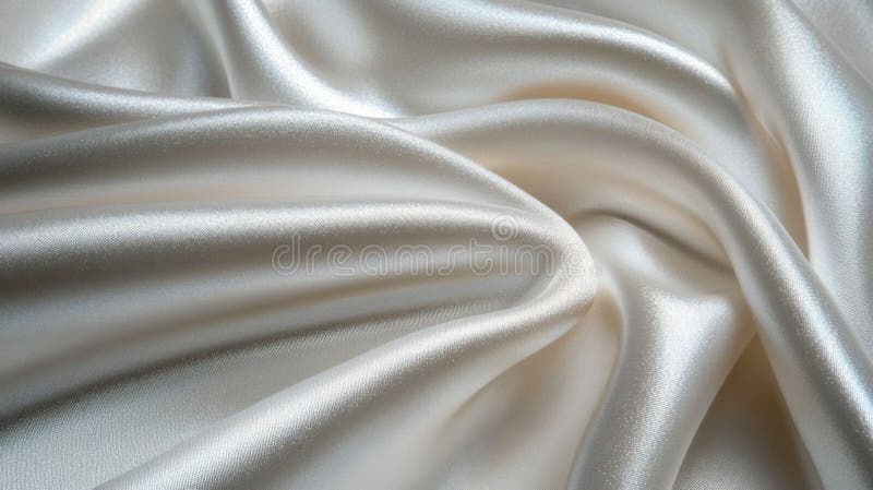 Cream Satin Fabric Drape Texture Background Stock Illustration ...