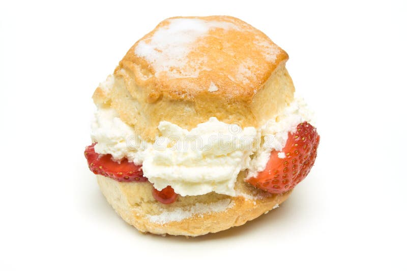 Cornish Scone with Cream and Jam Stock Image - Image of bake, food ...