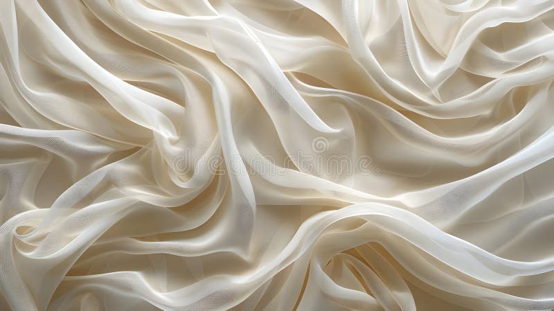 Cream Sheer Fabric Drape Background Image Stock Illustration ...