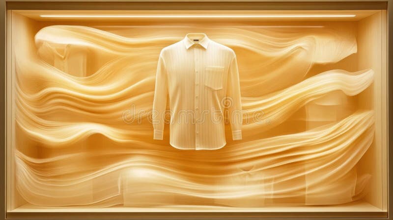Cream Shirt, Abstract Fabric Waves Stock Image - Image of delicate ...
