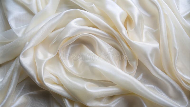 Cream Silk Drape Close-Up Texture Stock Illustration - Illustration of ...