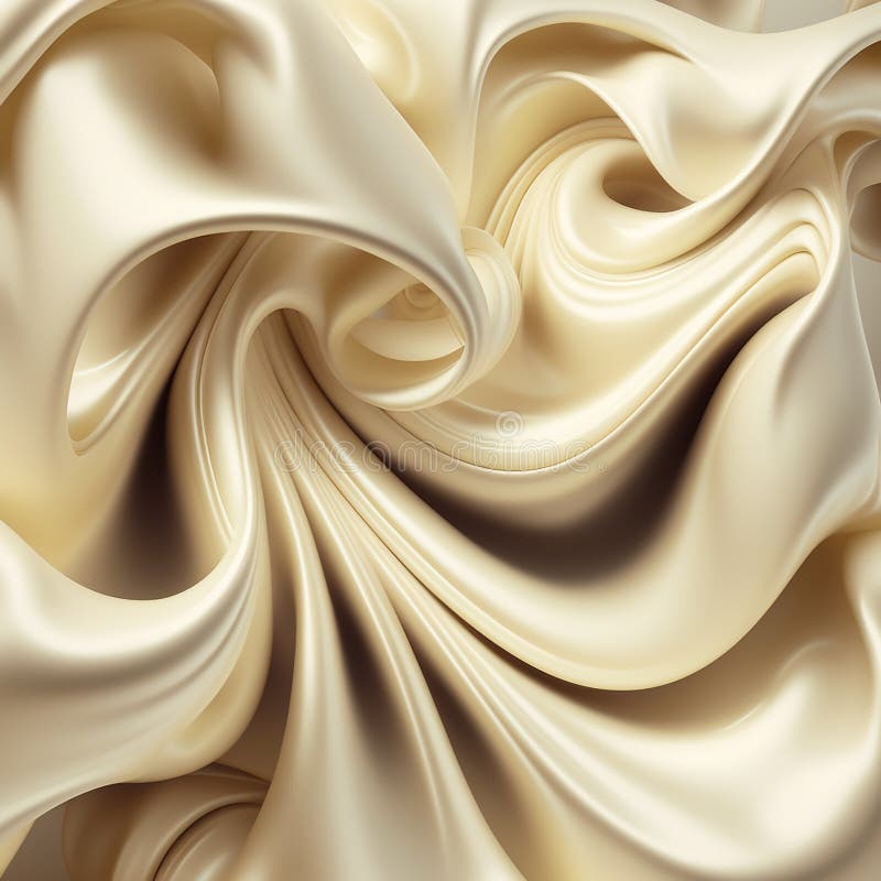 Cream Silk Fabric Pattern Design with Twirl Effect and Smooth Curves ...