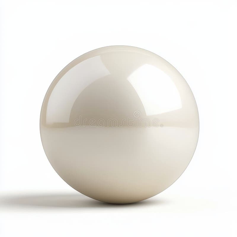 Cream Sphere on White Background Stock Illustration - Illustration of ...