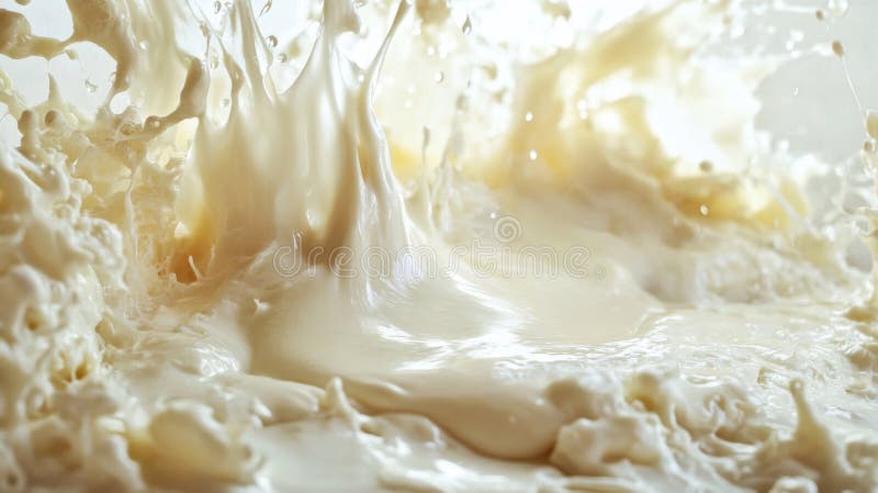 Cream Splash: Abstract White Liquid Texture Background Stock ...