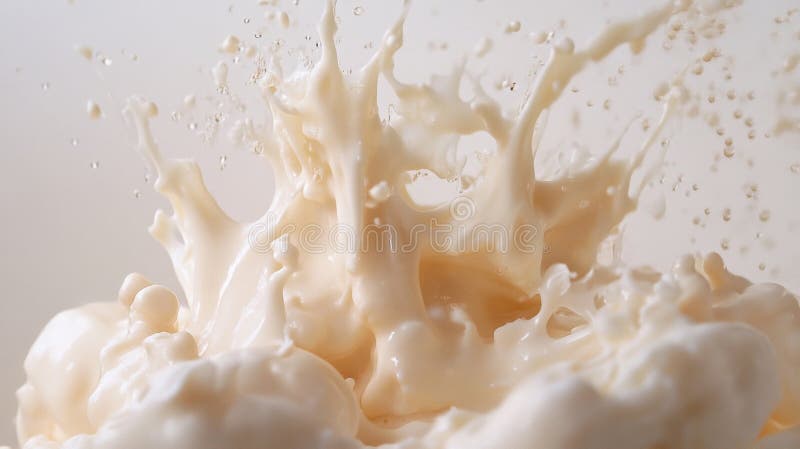 Cream Splash: Dynamic Beige Texture and Movement Stock Illustration ...