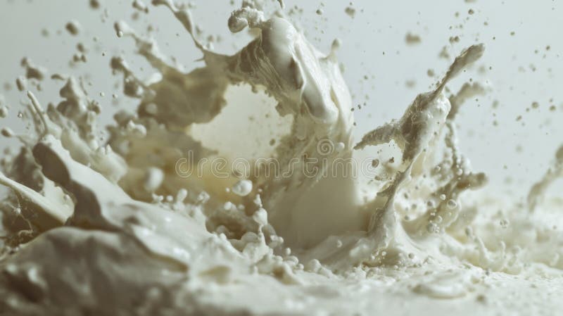 Cream Splash: Dynamic White Liquid Texture Stock Illustration ...