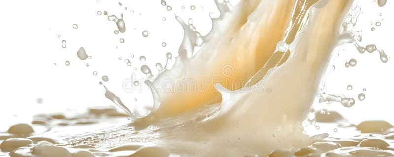 Cream Splash - Isolated on White Background Stock Illustration ...
