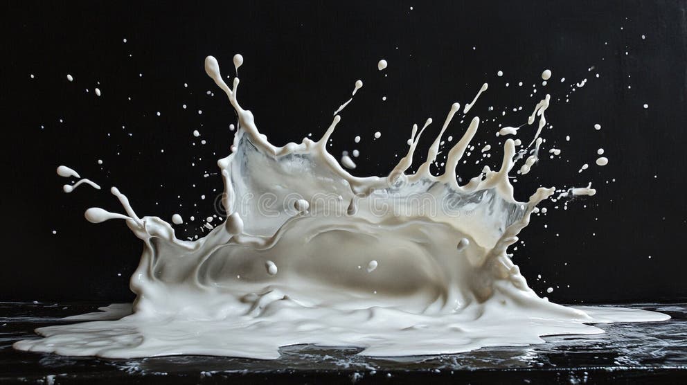 Cream Splashing Elegantly - High Quality Milk Visuals Showcase ...