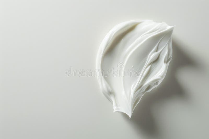 Artful Swirl of Cream on Solid White Background. Neural Network AI ...