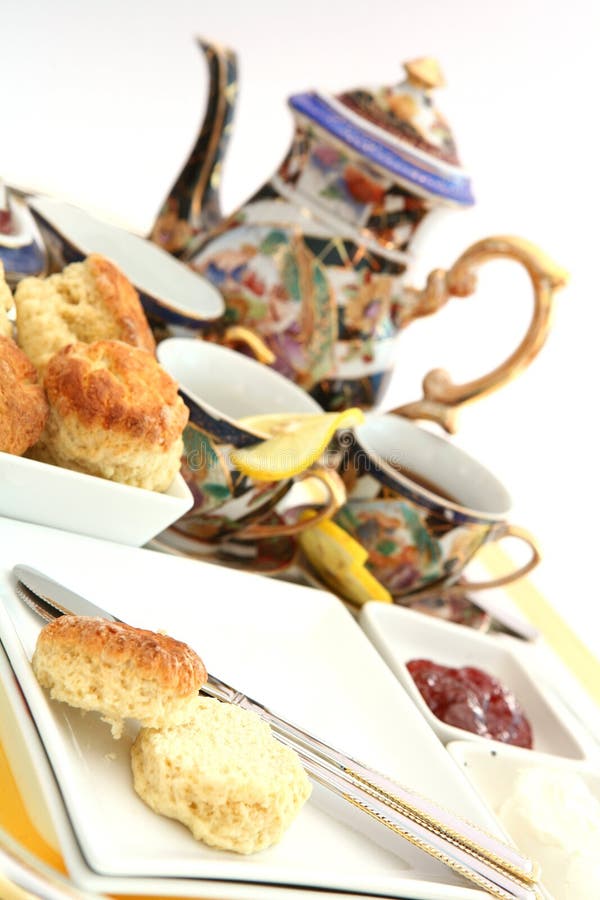 Cream tea 2 stock photo. Image of eating, snack, milkjug - 295630