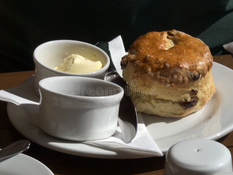 Cream Tea stock image. Image of plate, cream, scone, dairy - 21026459
