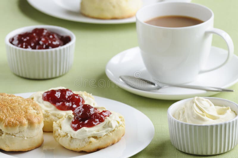 Cream tea stock image. Image of kingdom, food, devonshire - 24416149