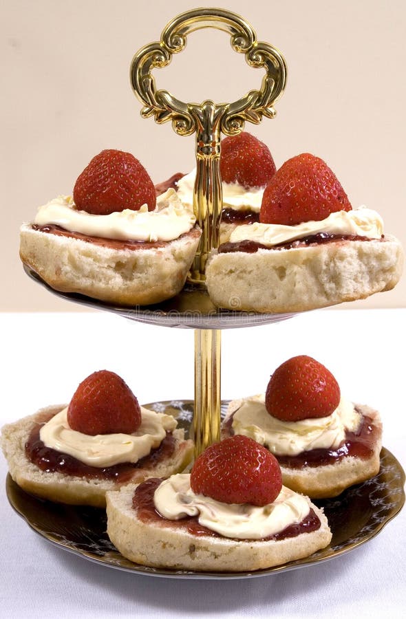 Cream tea stock image. Image of cakes, afternoon, traditional - 48421331