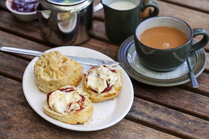 Cream tea stock image. Image of sweet, fresh, snack, food - 56598307