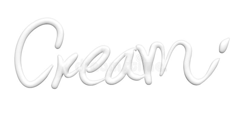 Cream text design element stock illustration. Illustration of clay ...