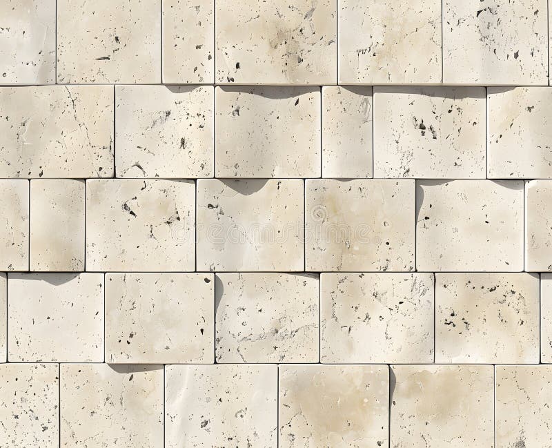 Cream Travertine Wall Cladding Seamless Texture Stock Illustration ...