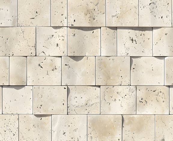 Cream Travertine Wall Cladding Seamless Texture Stock Illustration ...