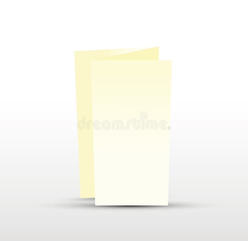 Cream trifold leaflet stock vector. Illustration of light - 108435881