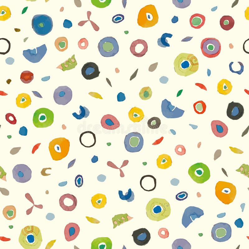 Cream Pattern with Colorful Dots. Stock Vector - Illustration of ...