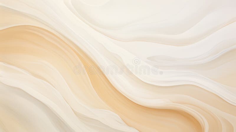 Cream and Cream Abstract Painting with Soft Cubism and Art Nouveau ...