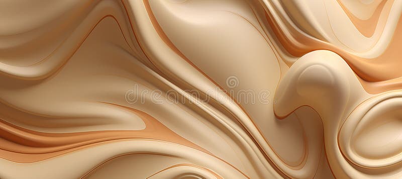 Cream Waves of Melted and Thick Liquid Background Stock Illustration ...