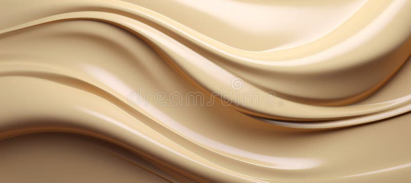 Cream Waves of Melted and Thick Liquid Background Stock Illustration ...