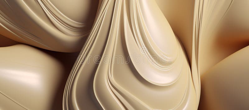 Cream Waves of Melted and Thick Liquid Background Stock Illustration ...