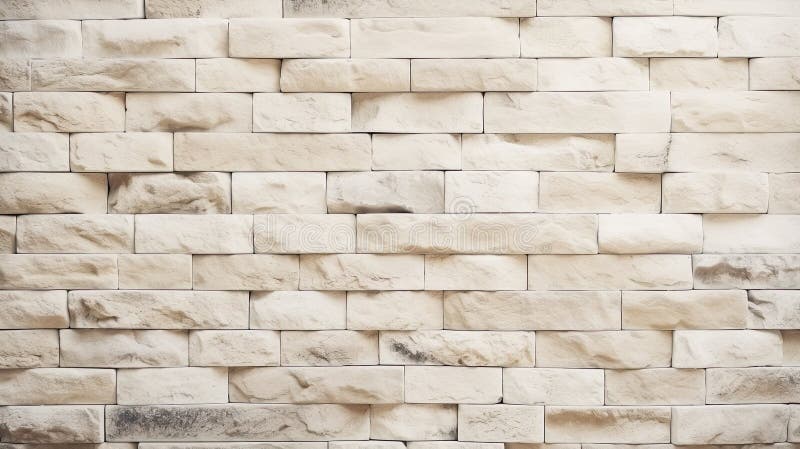 Cream and White Brick Wall Texture Background. Brickwork and Stonework ...