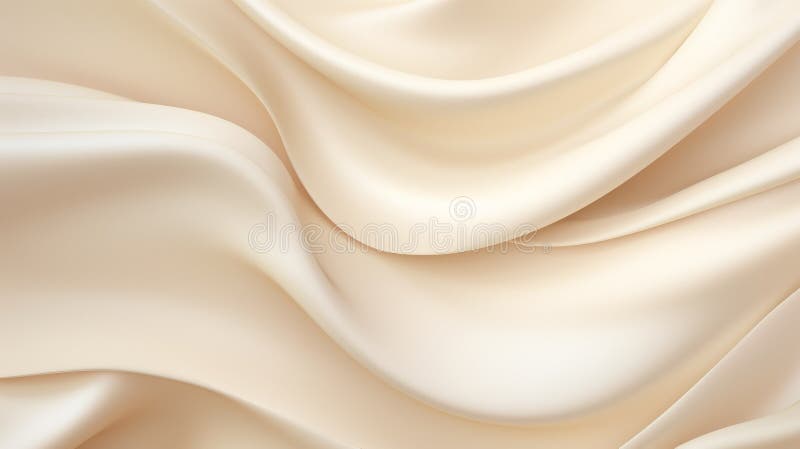Cream White Silk Texture with Smooth Wave Patterns Stock Illustration ...