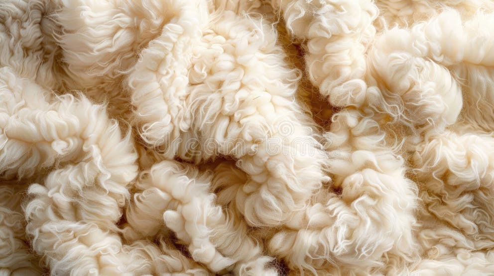 Cream Wool Texture with Deep Curls. Stock Photo - Image of craft ...