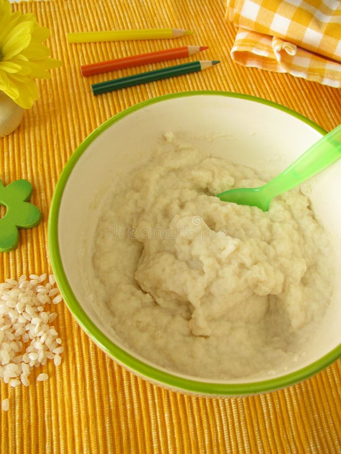 Creamed Rice for Small Children Stock Image - Image of breakfast, diet ...