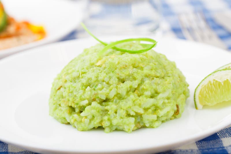 Creamy avocado rice stock photo. Image of rice, white - 36632548
