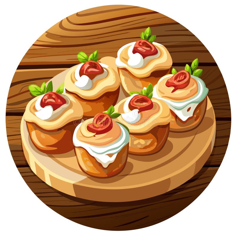 Creamy, Bacon Topped Appetizers on Rustic Wooden Background Delicious ...