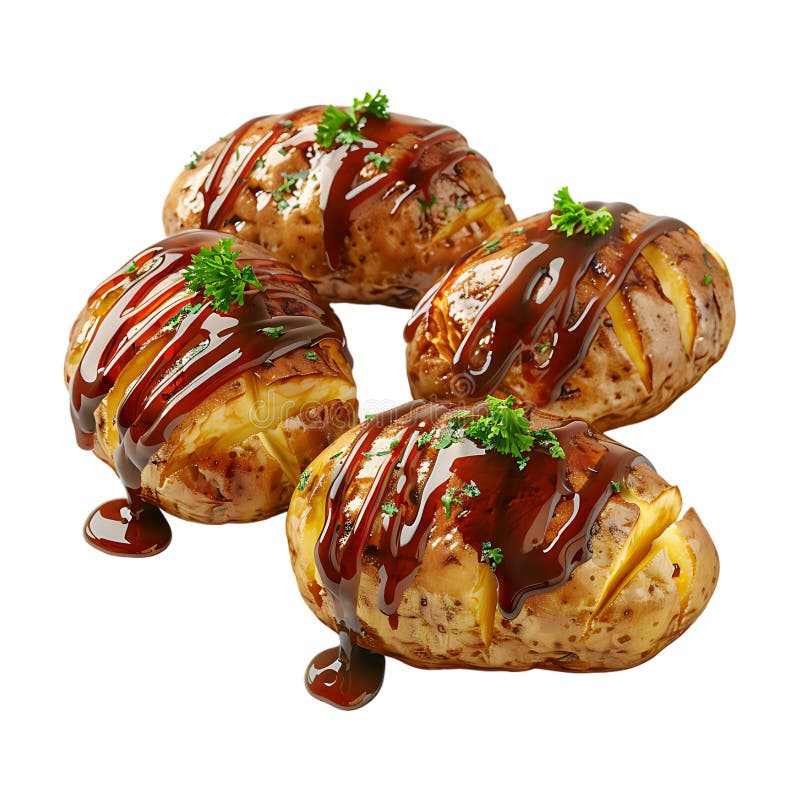 Creamy Baked Potatoes on Transparent Background - Ai Generated Stock ...