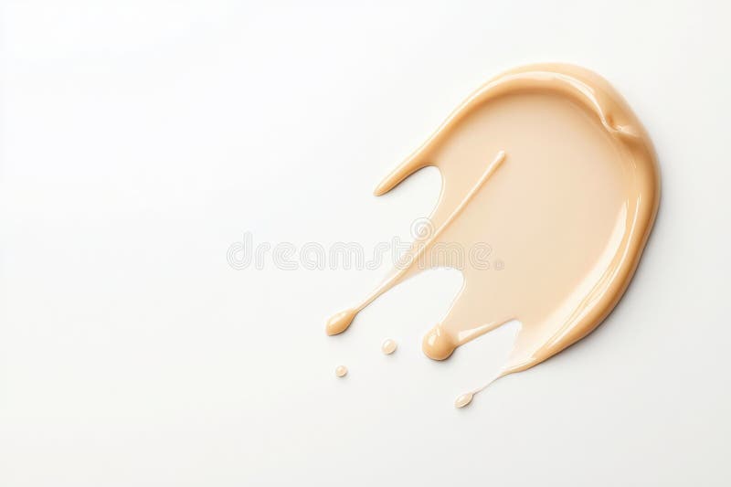 Creamy Bb Cream Drop Elegantly Sprawled on a Pristine White Background ...