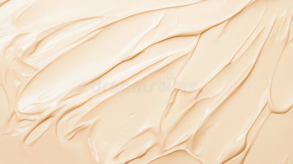 Creamy Beige Foundation Spreads Smoothly on a Surface, Showcasing Its ...