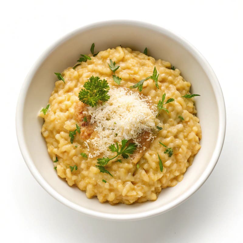 Risotto Isolated on White Background Stock Illustration - Illustration ...