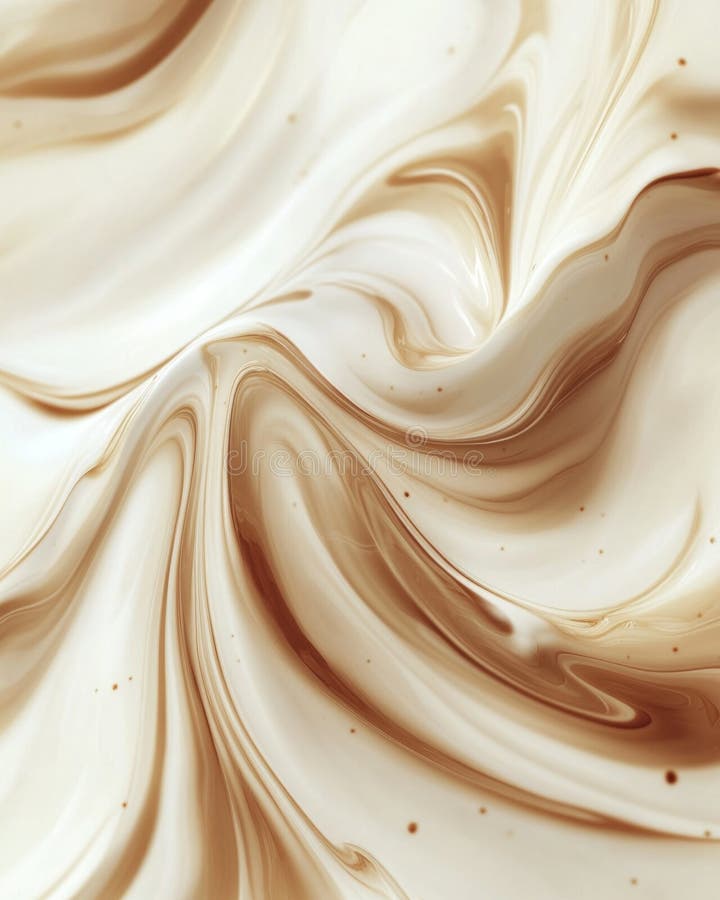 Creamy Caramel Swirls with Smooth Textured Patterns and Subtle Brown ...