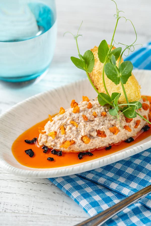 Creamy Carrot Tarator with Walnut and Fresh Green Garnish Stock Photo ...