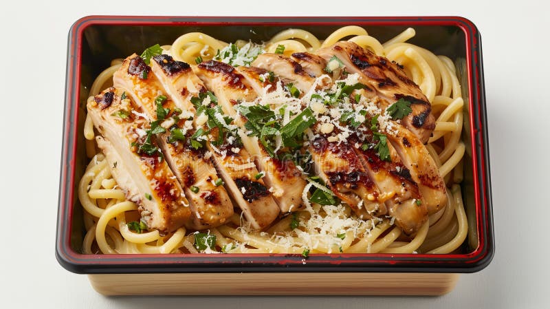 Creamy Chicken Pasta with Grilled Chicken, Parmesan, and Fresh Herbs in ...