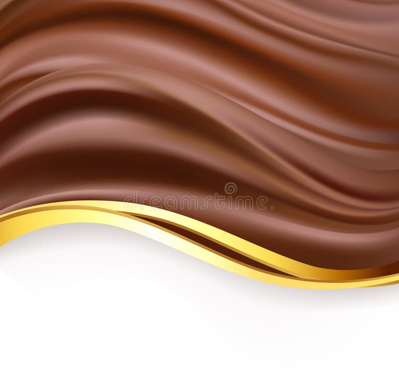 Creamy Chocolate with Golden Border Stock Vector - Illustration of ...