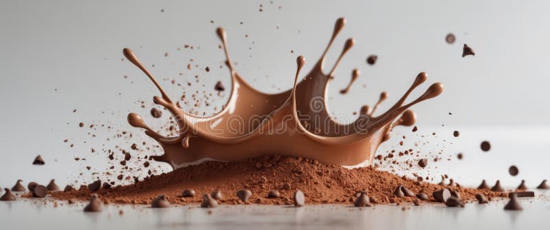 Creamy Chocolate Splash Explodes with Cocoa Powder and Chocolate Chips ...
