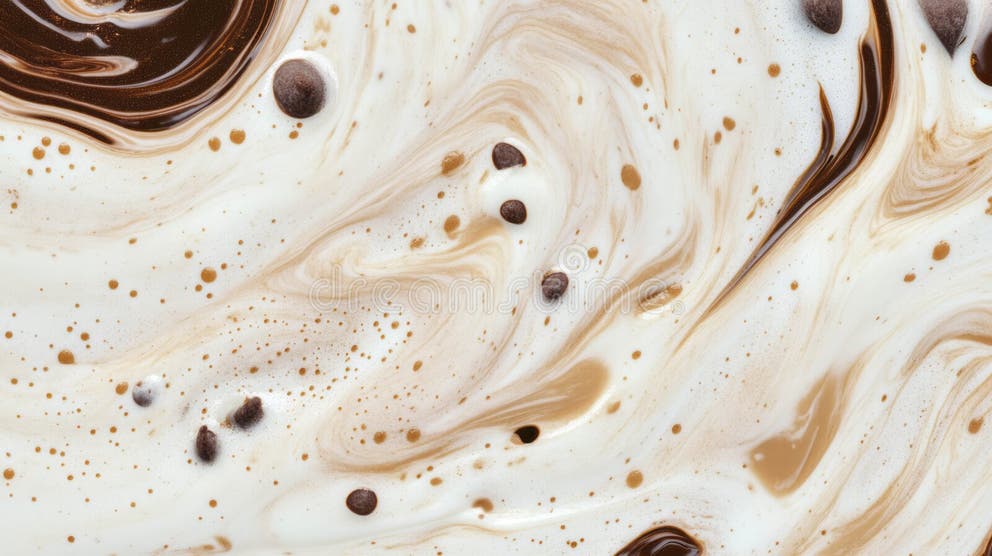 Creamy Chocolate Swirl with Milk Chocolate Chips Texture Stock ...