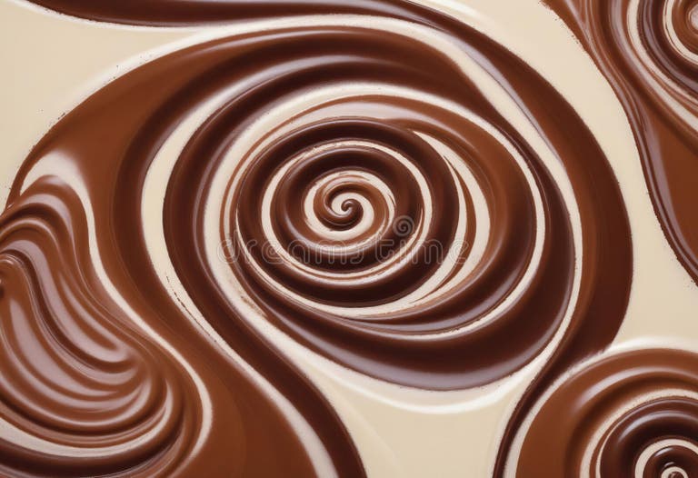 Creamy Chocolate Swirl Pattern Background Stock Illustration ...